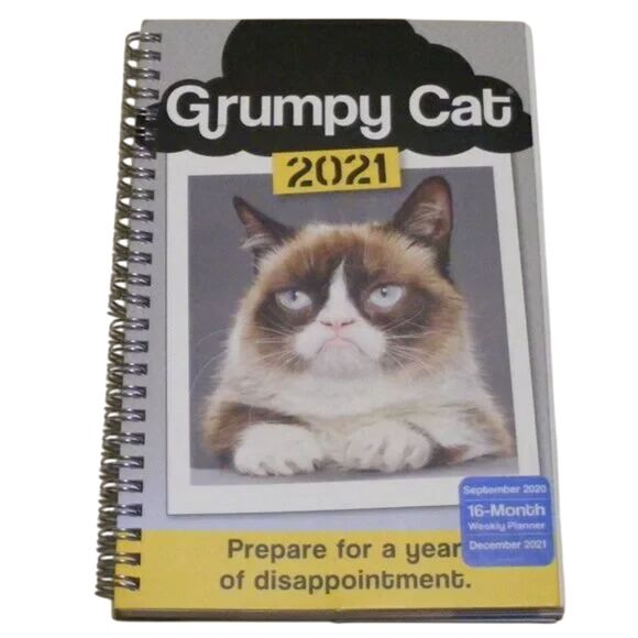 Grumpy Cat | Office | Grumpy Cat 22 Planner Weekly Monthly Memes Book Spiral Bound | Poshmark